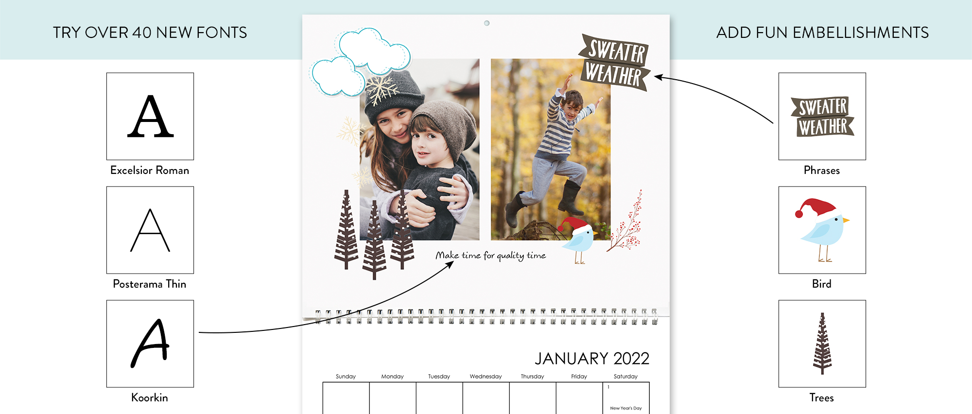 Compare Personalized Photo Wall & Desktop Calendars | Snapfish US